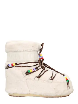 Moon Boot Icon Low Faux-fur Snow Boots - Cream
