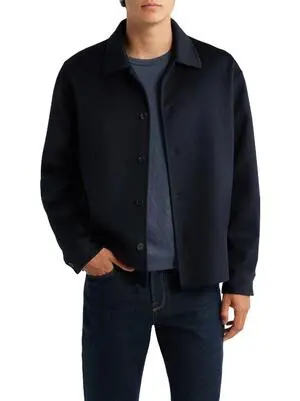 FRAME Double Face Wool Shirt Jacket - Dark Navy