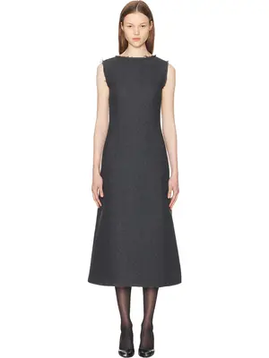 THE ROW Amor Midi Dress - Dark Grey Melange