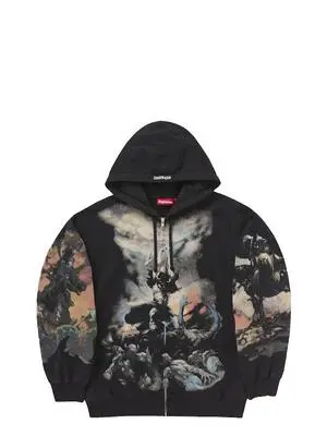 Supreme Frazetta Zip Up Hooded Sweatshirt - Black