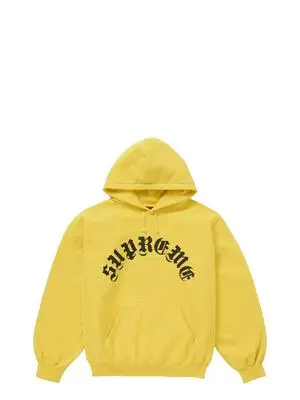 Supreme Printed Arc Hooded Sweatshirt - Yellow