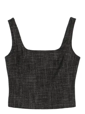 Remain Birger Christensen Interwoven Crop Top - Black