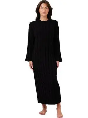 BY TESS COLLECTION By Tess Collection Lannie Cable Knit Maxi Dress Black