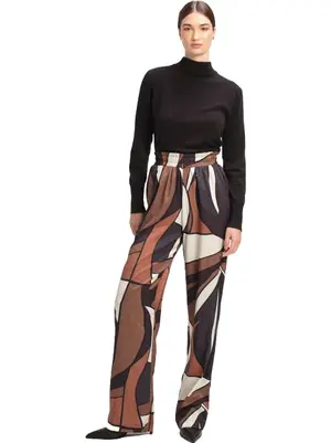 DIARRABLU DIARRABLU Leer Palazzo Pants Rust