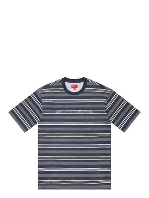 Supreme Dash Stripe Short-sleeve Top 'navy' Blue