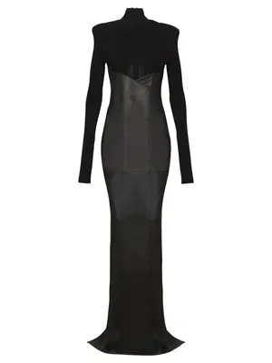 Balmain Panelled Maxi Dress - Black