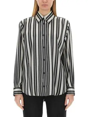 Fendi Fendi Silk Oversized Shirt Black
