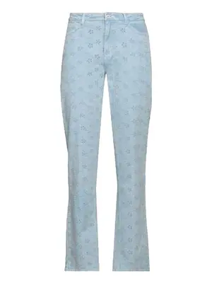 Guess Straight-leg Jeans With Embroidered Detailing - Blue