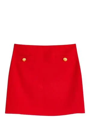Rixo Stefania Mini Skirt - Red