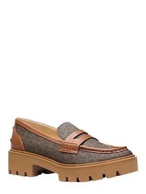 Michael Kors Holland Signature Logo Loafer - Brown