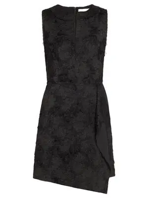 JASON WU Fray Jacquard Mini A-line Dress - Black