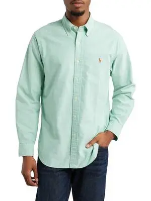 Polo Ralph Lauren Classic Fit Solid Green Button-down Oxford Shirt - Summer Emerald