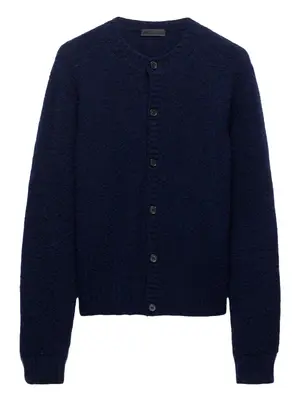 Prada Shetland Wool Cardigan - Blue
