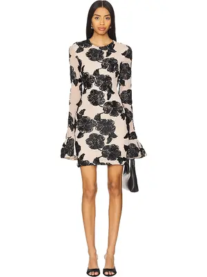 Remain Birger Christensen Flower Mesh Mini Dress - Warm Taupe