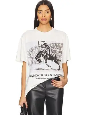 DIAMOND CROSS RANCH Walter Riding Tee - White