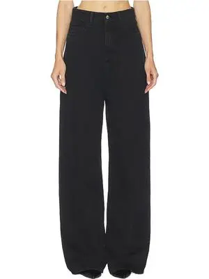 ICON DENIM LA Coco Wide Leg Jeans - Graphite Black