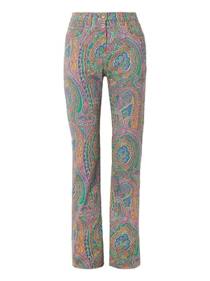 Etro Printed Straight-leg Jeans - Multi