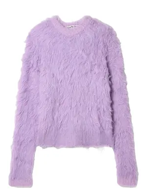 Acne Studios Brushed Knitted Sweater - Purple