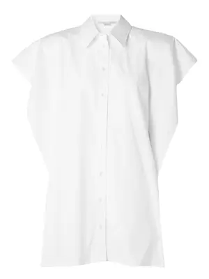 Stella McCartney Oversized Organic Cotton-poplin Mini Shirt Dress - White