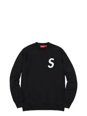 Supreme S Logo Crewneck Sweatshirt - Black