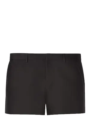 Gucci Wool Silk Gabardine Shorts - Black