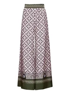 La DoubleJ Printed Palazzo Pants - White