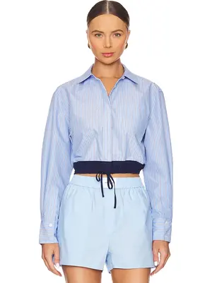Simkhai Adryck Shirt - Harbor Blue Stripe