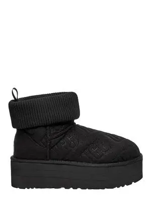 UGG Classic Mini Platform Felted Boot - Black