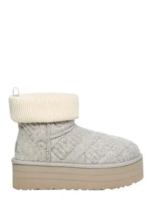 UGG Classic Mini Platform Felted Boot - Grey