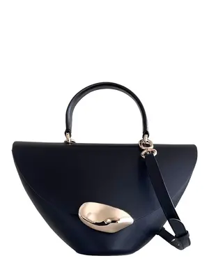 ESHA SONI Orb Leather Top Handle Bag - Black