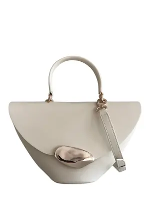 ESHA SONI Orb Leather Top Handle Bag - Ivory