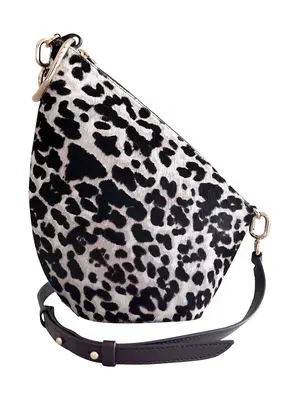 ESHA SONI Calf Hair Slope Crossbody Bag - Leopard