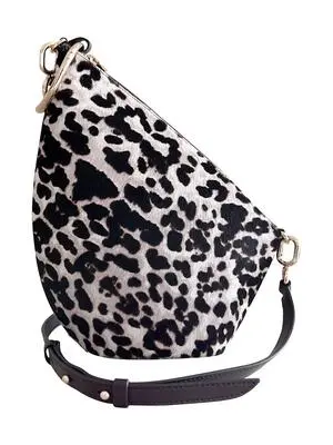 ESHA SONI Calf Hair Slope Crossbody Bag - Leopard