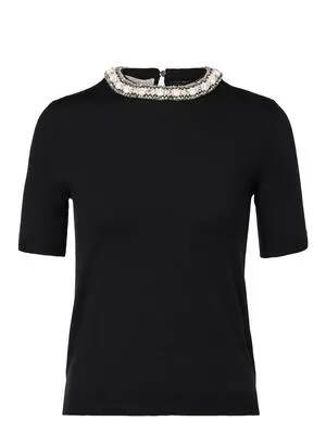 VALENTINO Embroidered Virgin Wool Top