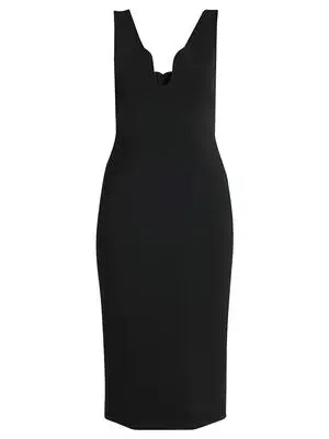 Giorgio Armani Stretch Jersey Midi Dress - Solid Black