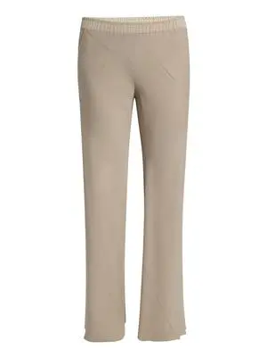 Giorgio Armani Triple Silk Georgette Trousers - Solid Medium Beige