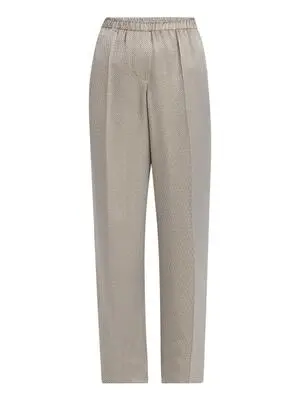 Giorgio Armani Micro Jacquard Pull-on Trousers - Silver