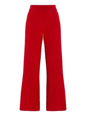 HIGH SPORT Harry Cotton-blend Knit Cropped Wide-leg Pants - Red