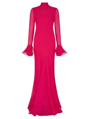 DE LA VALI Daira Georgette Gown - Pink