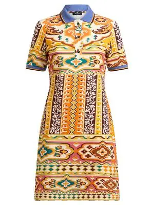 Etro Stretch-cotton Polo Mini Dress - Multi