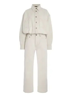 HAIKURE Tilda Denim Jumpsuit - White