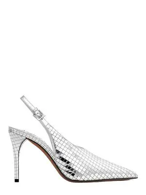 ALAÏA Metallic Leather Slingback Pumps
