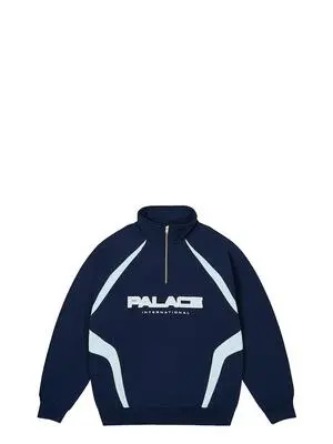 PALACE International 1/4 Zip - Navy Blue