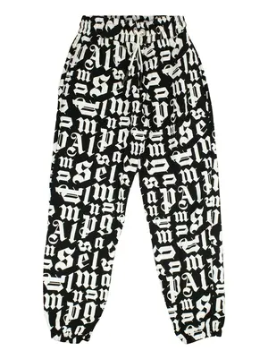 Palm Angels Broken Monogram Sweatpants - Black