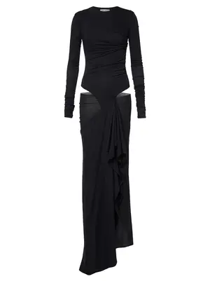 Sportmax Astoria Printed Silk Twill Gown - Multicoloured