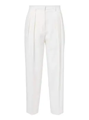 Altuzarra Emmett High-rise Tapered Wool Pants - White