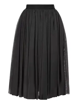 Dolce & Gabbana Gathered Tulle Midi Skirt - Grey