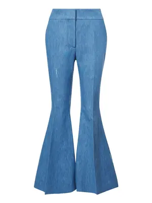 Gabriela Hearst Marsh Flared Pants - Blue