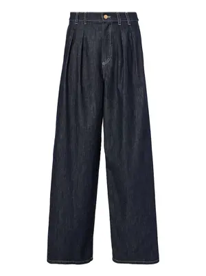 Max Mara High-rise Wide-leg Pants - Blue