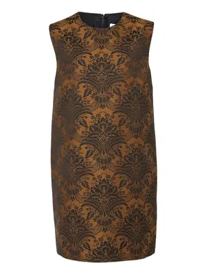 Max Mara Romania Jacquard Wool-blend Minidress - Brown